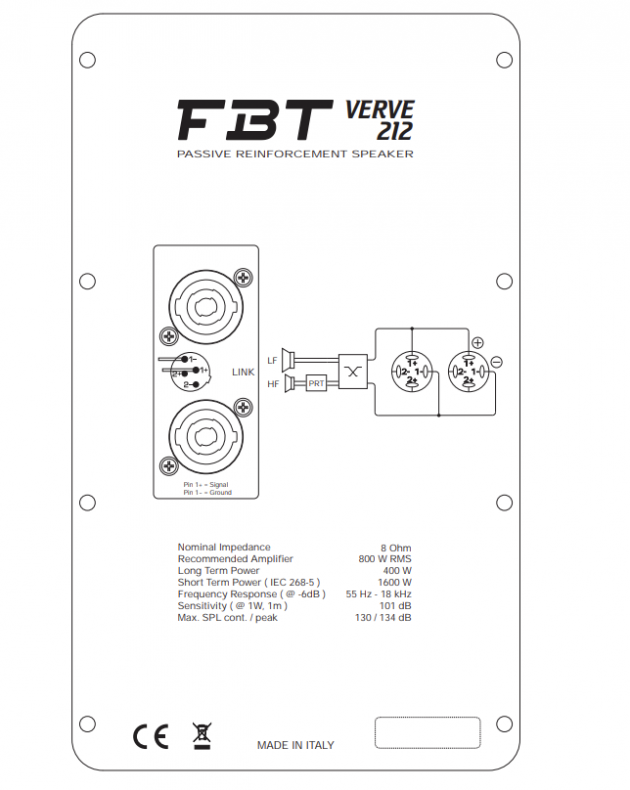 FBT VERVE 212 | 鴻彬企業有限公司｜音響相關設備
